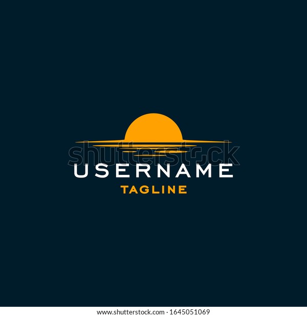 Simple Sunset Logo Design Inspiration Simple Stock Vector (Royalty Free ...