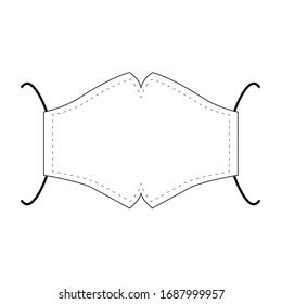 Simple Surgical Face Mask Template Stock Vector (Royalty Free ...