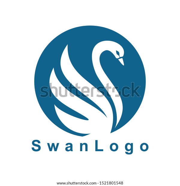 Simple Swan Logo Design Vector Stock Vector (Royalty Free) 1521801548 ...