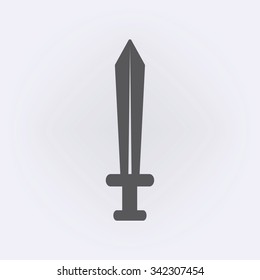 Simple Sword Icon Vector Illustration Stock Vector (Royalty Free ...