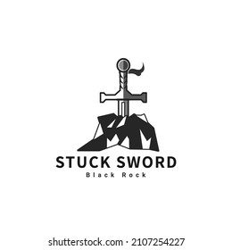 Simple Sword Weapon Icon Logo Illustration Stock Vector (Royalty Free ...