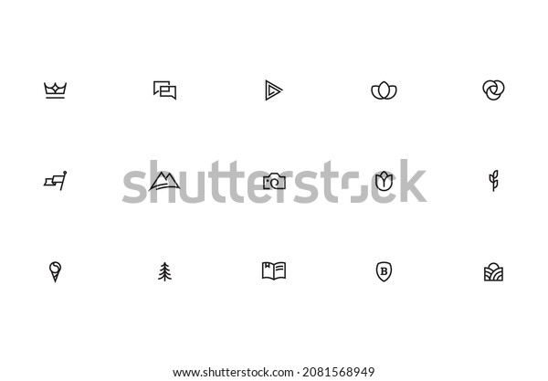 Simple Symbols Logo Set Sign Stock Vector (Royalty Free) 2081568949 ...
