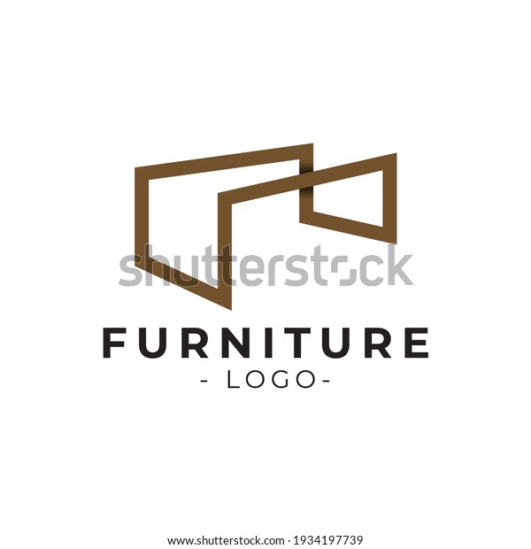 Simple Table Furniture Logo Vector Stock Vector (Royalty Free ...
