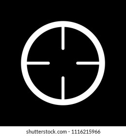 Simple Target Icon White Icon On Stock Vector (Royalty Free) 1116215966 ...