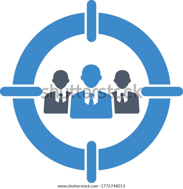Simple Target Market Icon Vector Illustration Stock Vector (Royalty ...