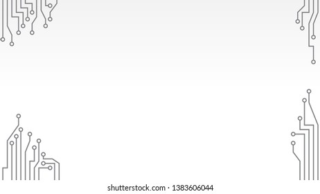 Simple Technology Background Grey Connections Stock Vector (Royalty ...