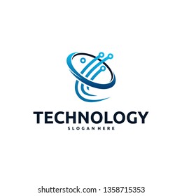 Simple Technology Logo Digital Symbol Template Stock Vector (Royalty ...