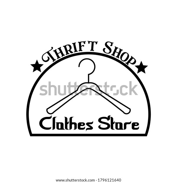 Simple Thrift Shop Logo Thrift Shop Stock Vector (Royalty Free) 1796121640