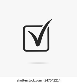 Simple Tick Icon Sign Consent Yes Stock Vector (Royalty Free) 247542214