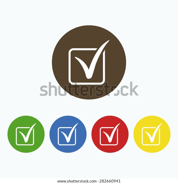 Simple Tick Icon Sign Consent Yes Stock Vector (Royalty Free) 282660941 ...