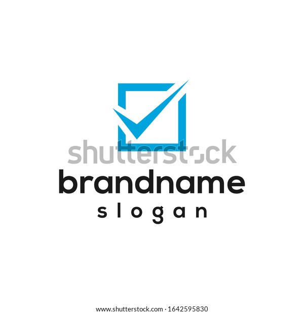 Simple Tick Logo Design Vector Stock Vector (Royalty Free) 1642595830 ...
