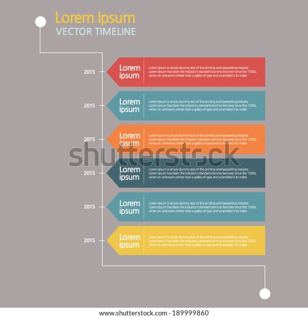 Simple Timeline Color Bar Gray Background Stock Vector (Royalty Free ...