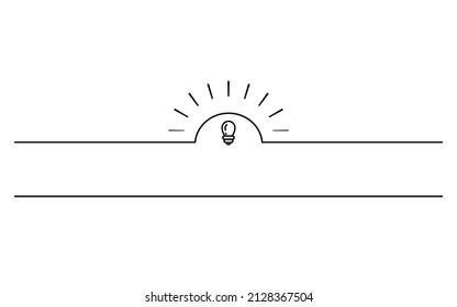 Simple Title Decoration Glowing Light Bulb Stock Vector (Royalty Free ...