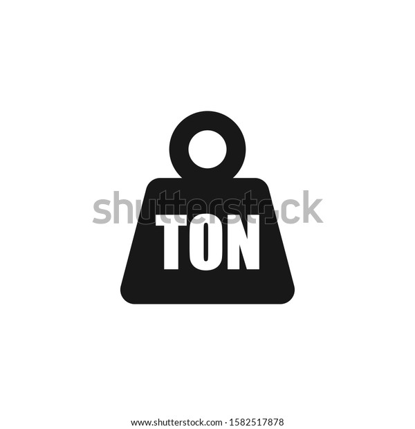 Simple Ton Weight Silhouette Icon Isolated: vetor stock (livre de ...