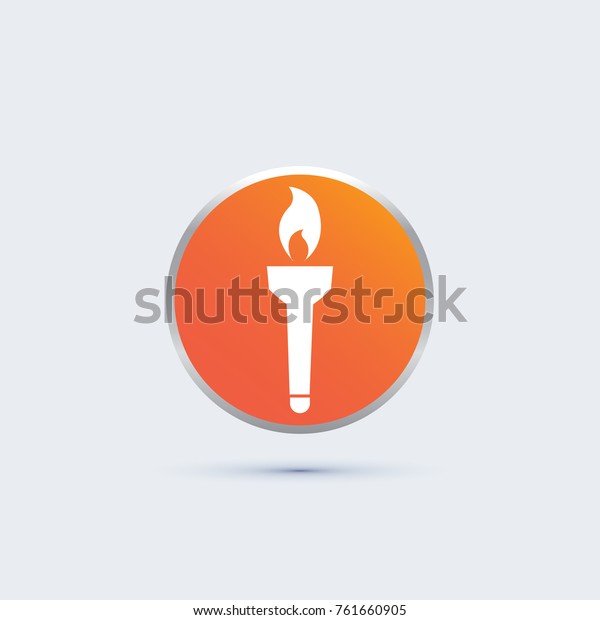 Simple Torch Icon Stock Vector (Royalty Free) 761660905 | Shutterstock