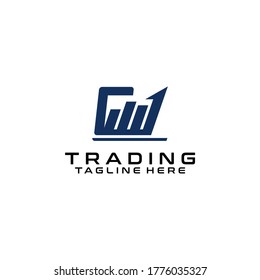 Simple Trading Financial Logo Template Vector Stock Vector (Royalty ...