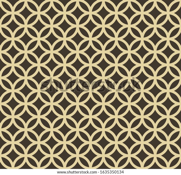 Simple Traditional Batik Kawung Seamless Pattern Stock Vector (Royalty ...