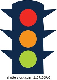 Simple Traffic Light Color Symbol Icon Stock Vector (Royalty Free ...
