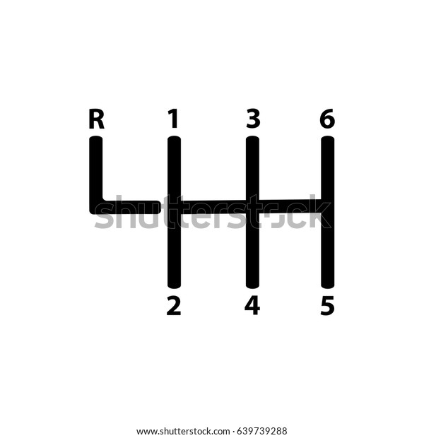 Simple Transmission Logo 6 Speed On Stock Vector (Royalty Free) 639739288