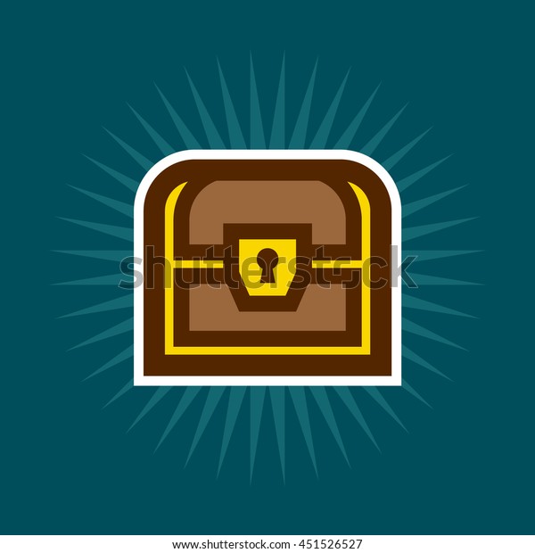 Simple Treasure Chest Icon Stock Vector (Royalty Free) 451526527 ...