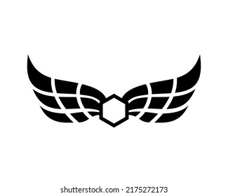Simple Trendy Elegant Wings Icon Logo Stock Vector (Royalty Free ...