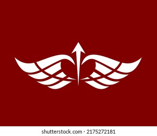 Simple Trendy Elegant Wings Icon Logo Stock Vector (Royalty Free ...