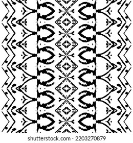 Simple Tribal Line Batik Black Colour Stock Vector (Royalty Free ...
