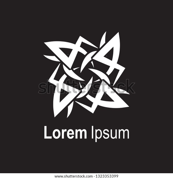 Simple Tribal Logo White Color On Stock Vector (Royalty Free ...