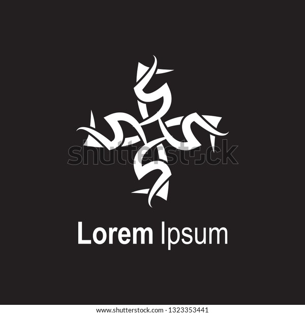 Simple Tribal Logo White Color On Stock Vector (Royalty Free ...