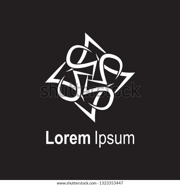 Simple Tribal Logo White Color On Stock Vector (Royalty Free ...