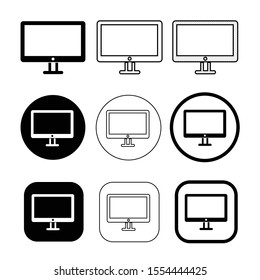 Simple Tv Icon Sign Design Stock Vector (Royalty Free) 1554444425 ...