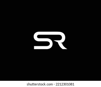 Simple Typography Modern Letter Sr Logo Stock Vector (Royalty Free ...