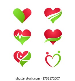 Simple Unique Healthy Love Heart Icon Stock Vector (Royalty Free ...