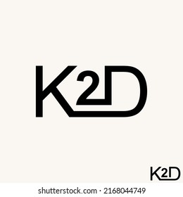 Simple Unique Letter Word K2d Font Stock Vector (Royalty Free ...