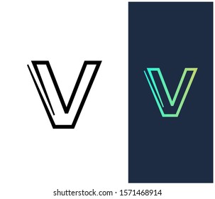 Letter V Logotype Green Color Logo Stock Vector (Royalty Free ...