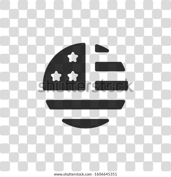 Simple Usa Flag Icon Round Shape Stock Vector (Royalty Free) 1606645351