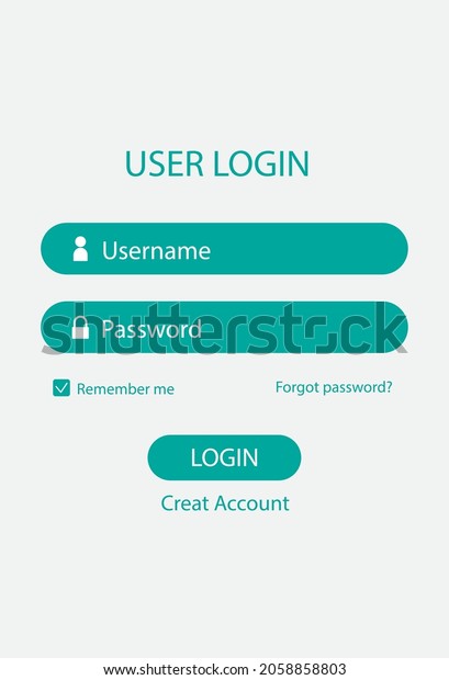 Simple User Login Page Gray Color Stock Vector (Royalty Free ... Simple User Login Page Gray Color Stock Vector (Royalty Free ...