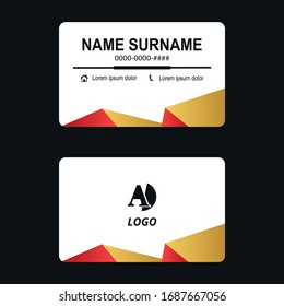 Simple Vector Business Card Design Stock Vector (Royalty Free ...