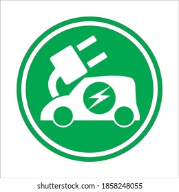 Simple Vector Design Electric Car Iconmobil Stock Vector (Royalty Free ...