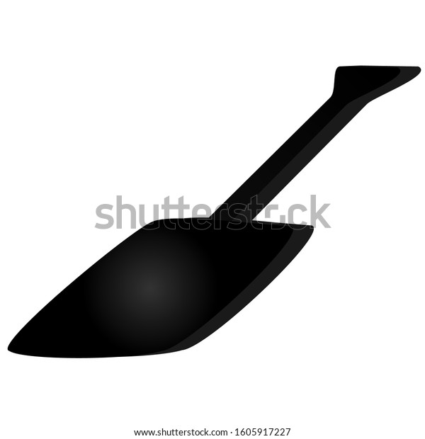 Simple Vector Design Shovel Silhouette Stock Vector (Royalty Free ...