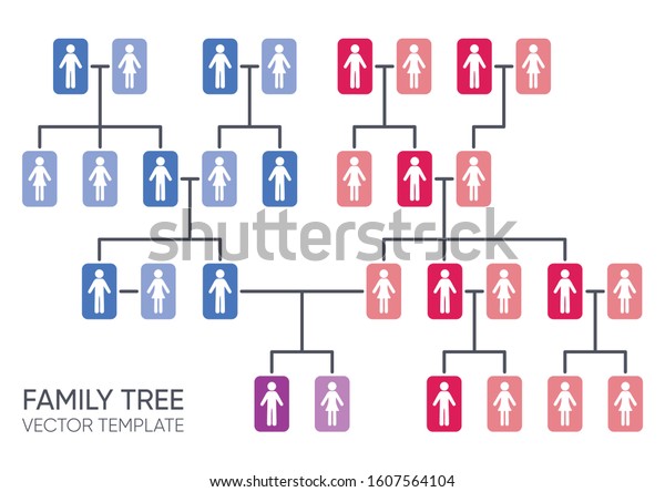 Simple Vector Family Tree Design Template Stock Vector (Royalty Free ...