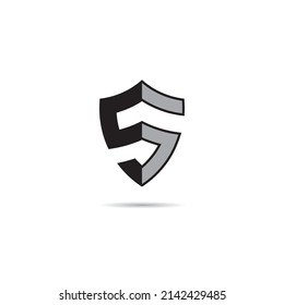 Simple Vector Illustration Letter S Shield Stock Vector (Royalty Free ...