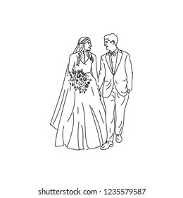 Simple Vector Line Art Drawing Two Stock Vector (Royalty Free ...