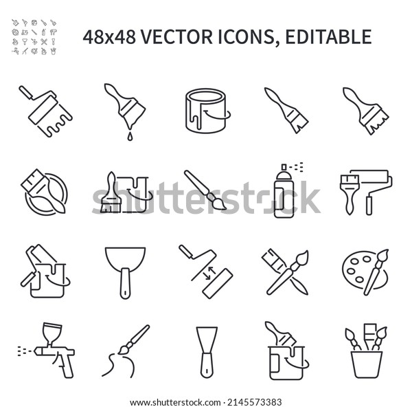 Simple Vector Line Icons Contains Icons Stock Vector (Royalty Free ...