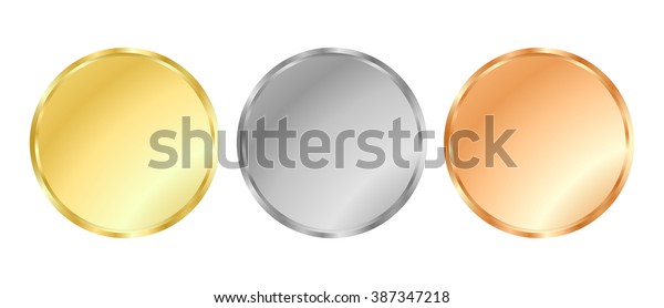Simple Vector Template Gold Silver Bronze Stock Vector (Royalty Free ...