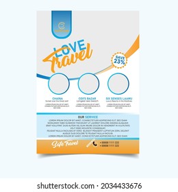 Simple Vector Travel Flayer Modern Template Stock Vector (Royalty Free ...