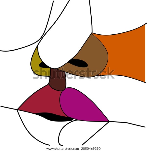 Simple Vector Woman Face Design Stock Vector (Royalty Free) 2050469390 ...