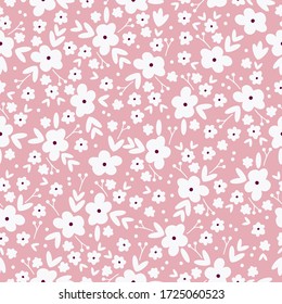 Simple Vintage Pattern Pink Background White Stock Vector (Royalty Free ...