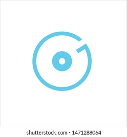Simple Vinyl Record Logo Design Stock Vector (Royalty Free) 1471288064 ...
