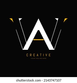 Simple W Letter Logo Design White Stock Vector (Royalty Free ...